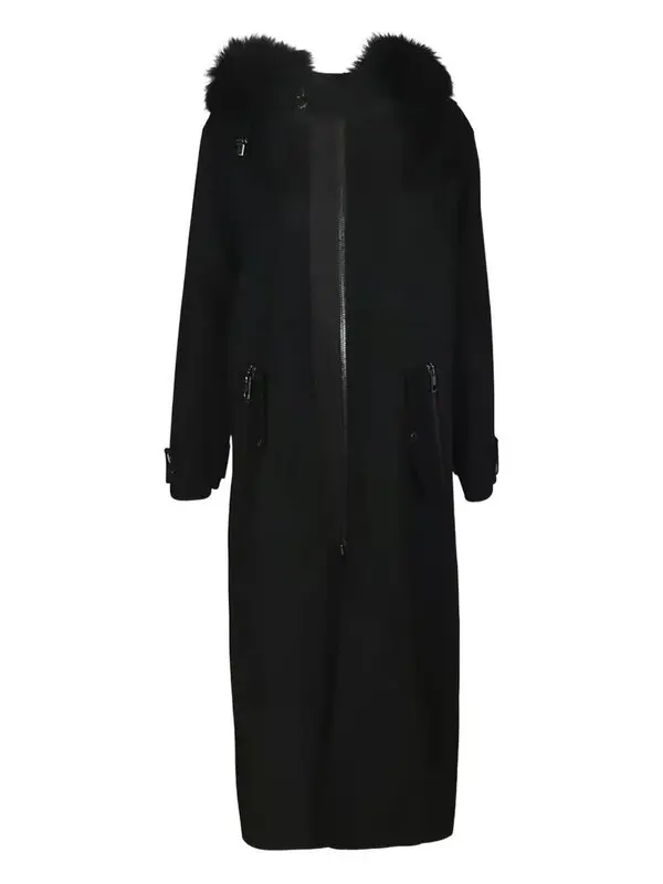 P.a.r.o.s.h Hooded Coat With Fur Trim