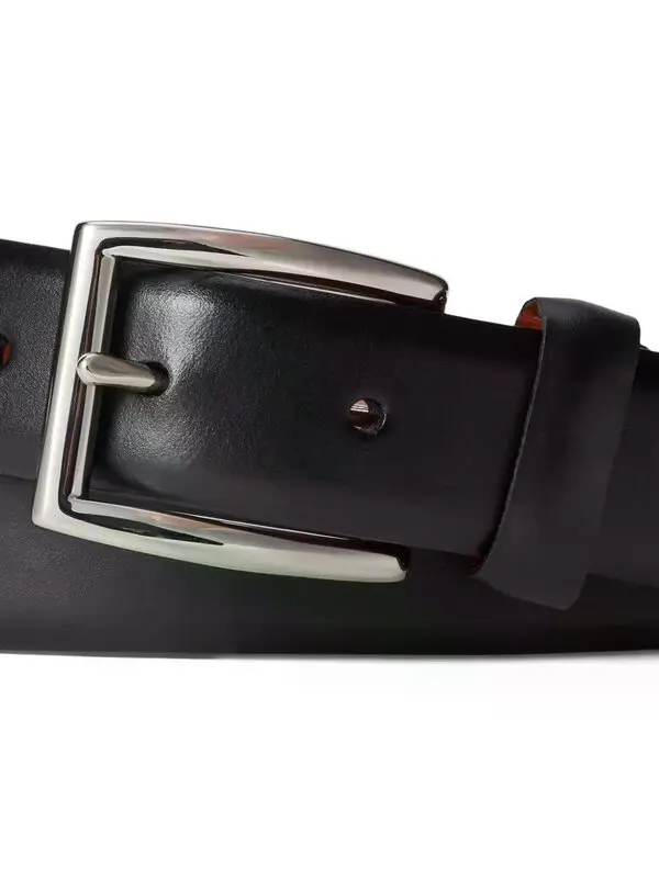 Polo Ralph Lauren Leather Belt With Silver-tone Buckle