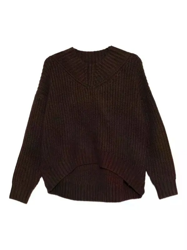 Staud Ribbed V-neck Sweater