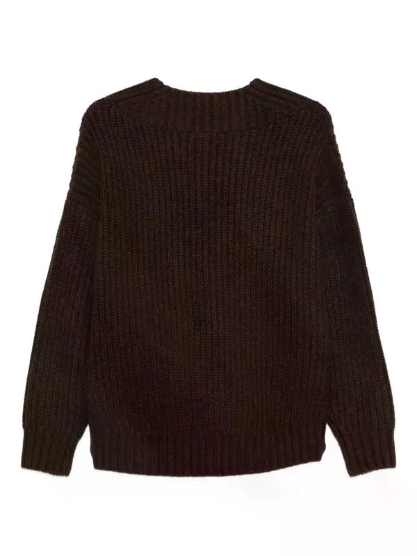 Staud Ribbed V-neck Sweater