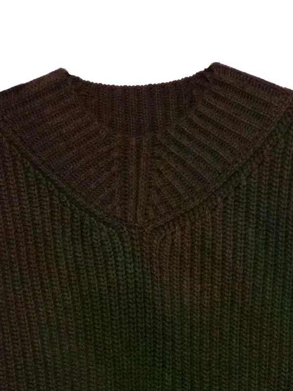 Staud Ribbed V-neck Sweater