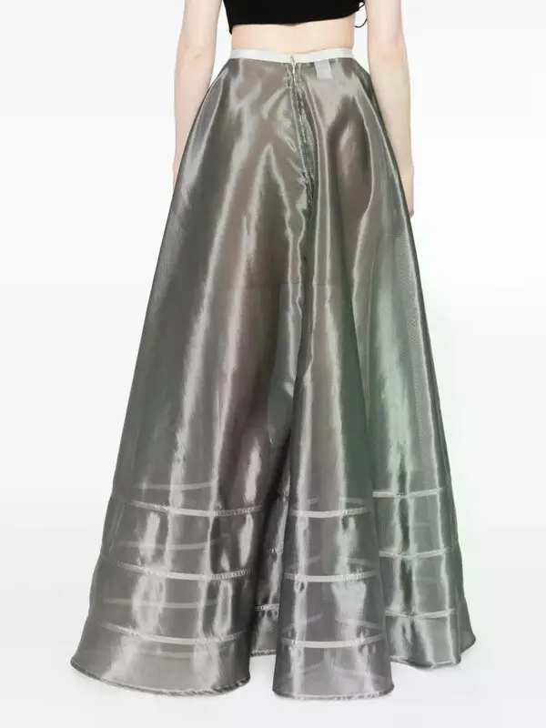 GEMY MAALOUF Metallic Tiered Maxi Skirt