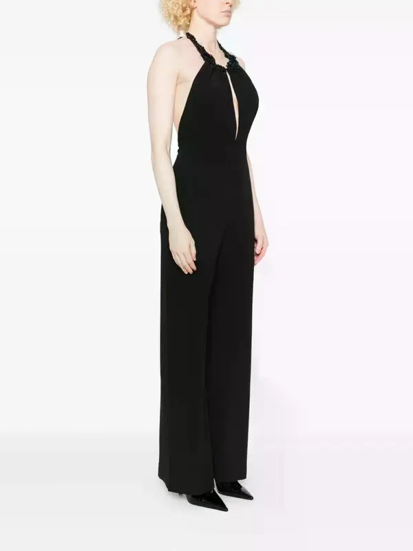 GEMY MAALOUF Embellished Halterneck Jumpsuit