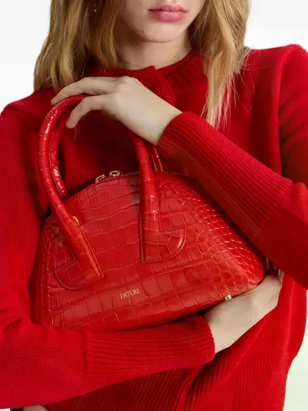PATOU Le Bowling Half-moon Bag - Red