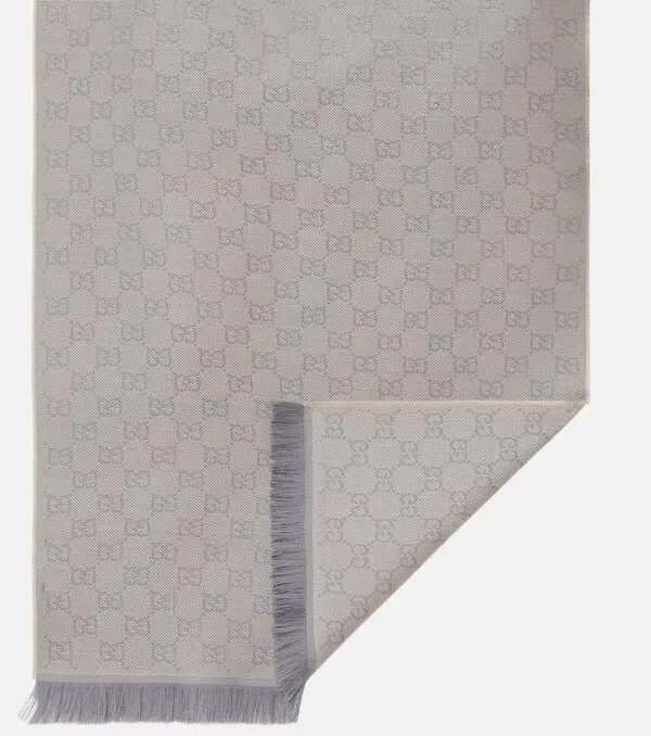 Gucci Gg Jacquard Wool Scarf