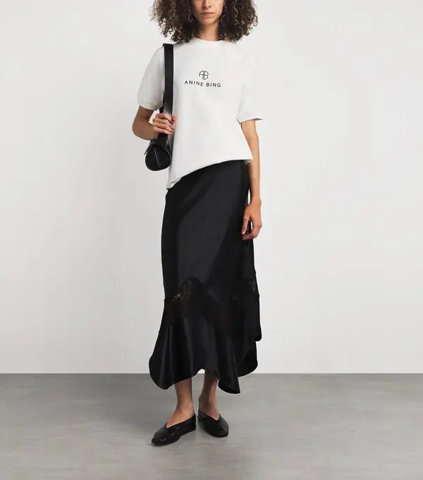 ANINE BING Cotton Monogram T-shirt