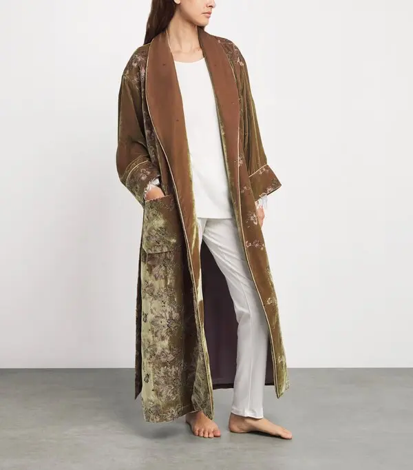 DANIEL HANSON Velvet Embroidered Robe