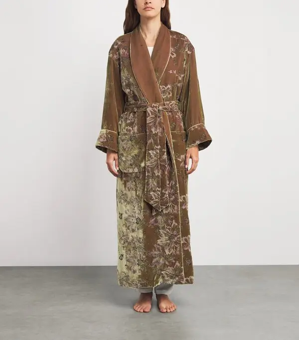 DANIEL HANSON Velvet Embroidered Robe