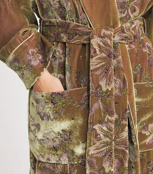 DANIEL HANSON Velvet Embroidered Robe