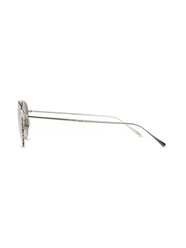 MR. LEIGHT Roku Round Frame Sunglasses - Silver