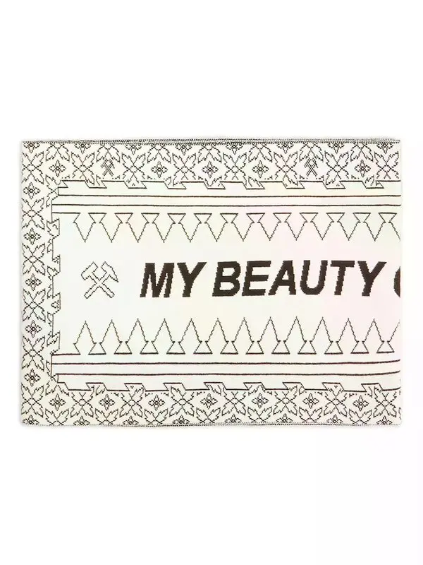GMBH Logo-patch Scarf - White