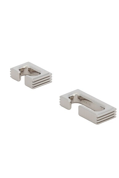Khaite Empire Ear Cuffs In Palladium - Silver