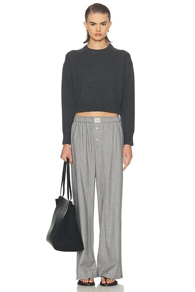 Enza Costa Chunky Cotton Cashmere Sweater