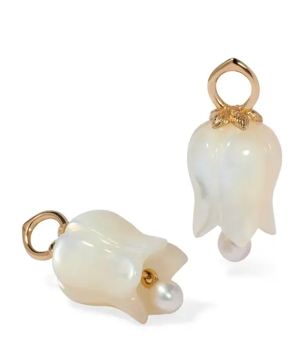 Annoushka Yellow Diamond And Pearl Earring Drops - Gold