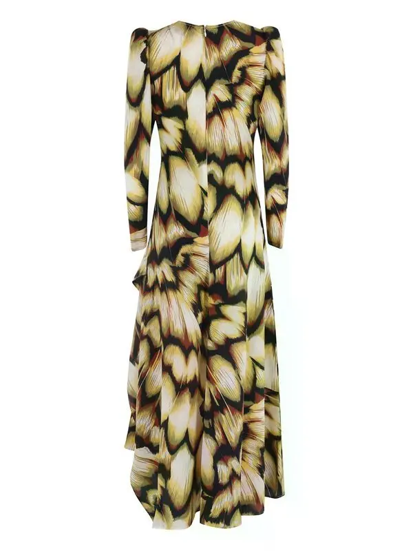 La DoubleJ Monarch Abstract-print Maxi Dress