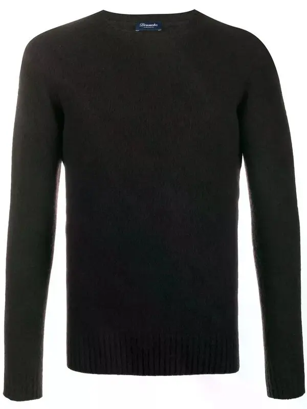 DRUMOHR Slim Fit Wool Jumper - Brown