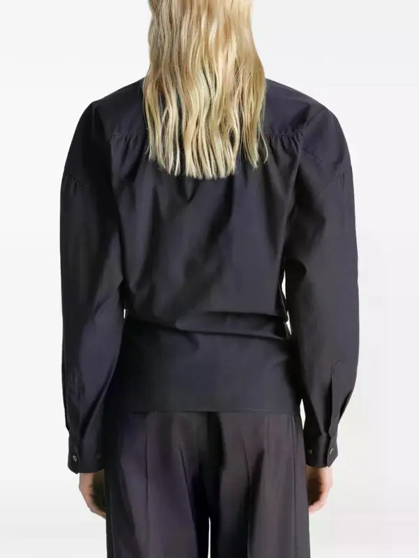 LEMAIRE Lemmaire Cotton Blend Twisted Shirt - Black