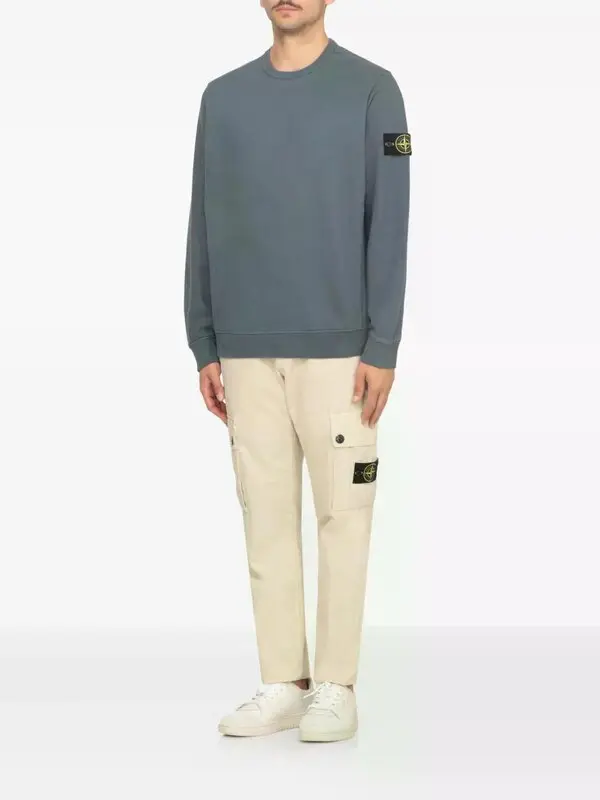 Stone Island Compass Motif Sweater - Blue