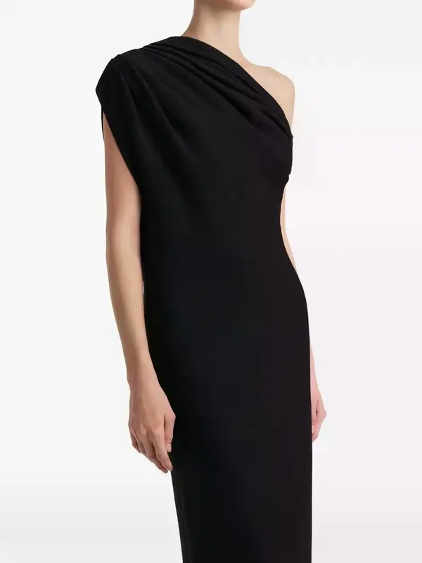 Khaite Asymmetric Dress In Wool Blend