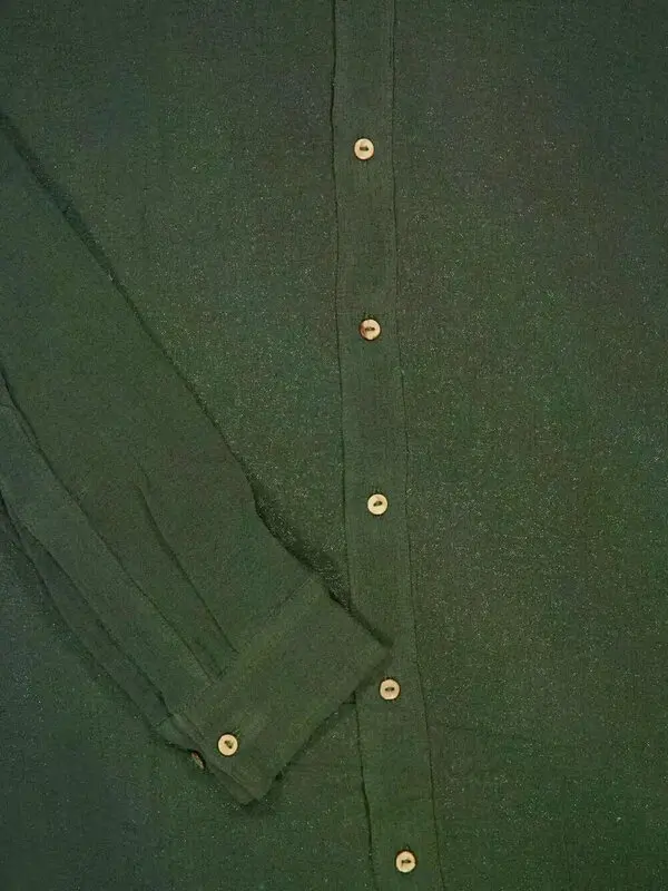 Spiritum Tulum Button-down Collar Cotton-gauze Shirt - Green