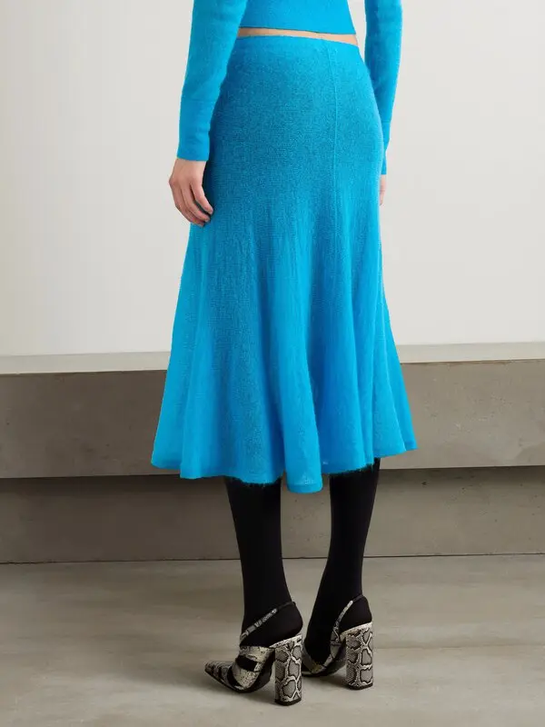 Alaïa Pleated Midi Skirt