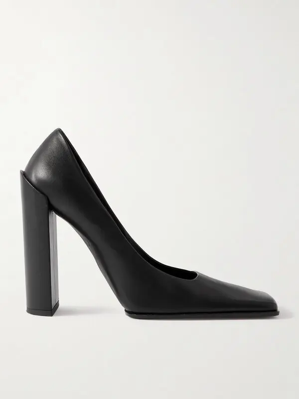 Alaïa Calf Hair 90mm Block Heel Pumps - Black