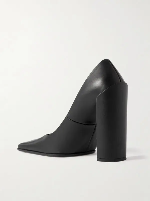 Alaïa Calf Hair 90mm Block Heel Pumps - Black