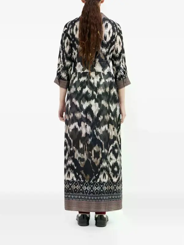 PIERRE-LOUIS MASCIA Geometric Print Maxi Shirt Dress