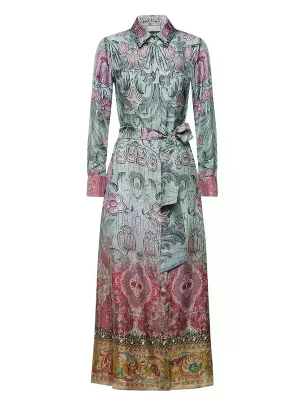 PIERRE-LOUIS MASCIA Floral Print Maxi Dress - Blue