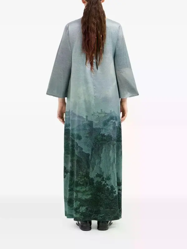 PIERRE-LOUIS MASCIA Printed Maxi Dress - Green