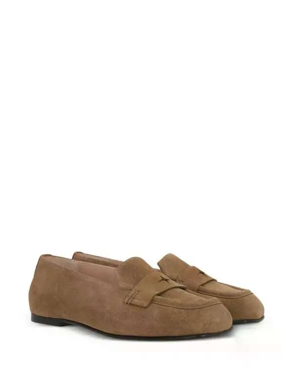 NODALETO Leather Loafers - Brown