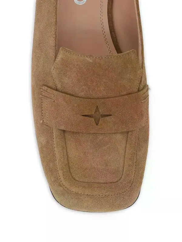 NODALETO Leather Loafers - Brown