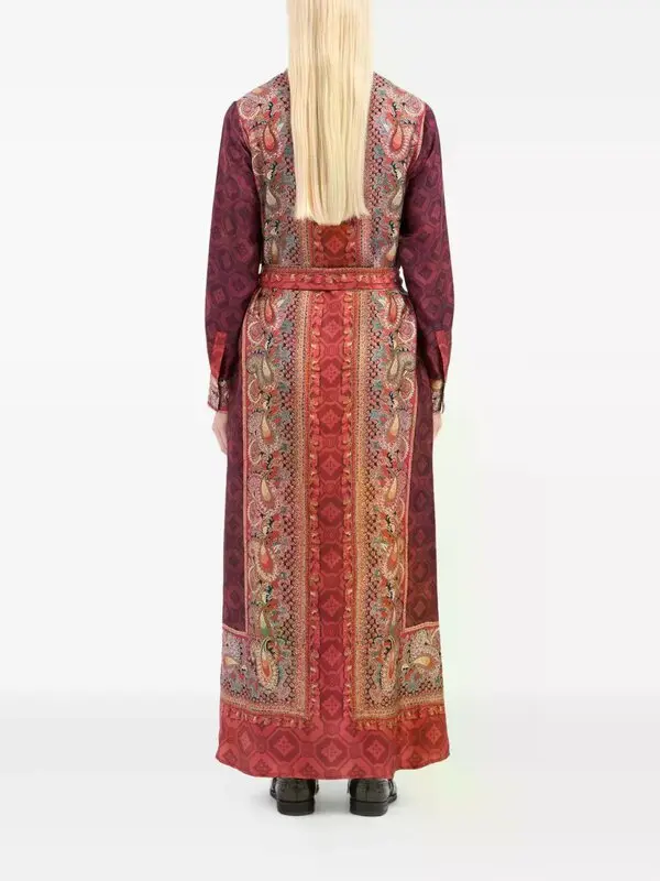 PIERRE-LOUIS MASCIA Printed Shirt Maxi Dress