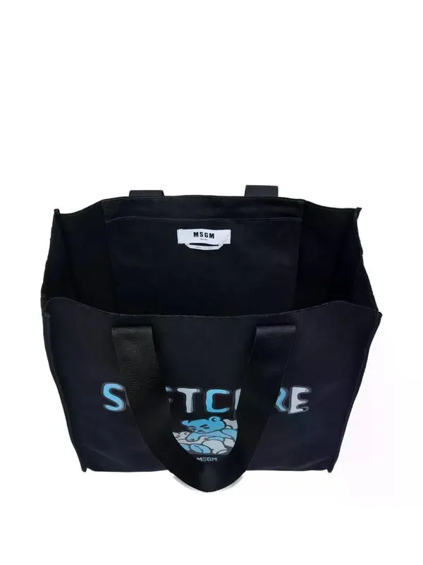 MSGM Bear-print Tote Bag