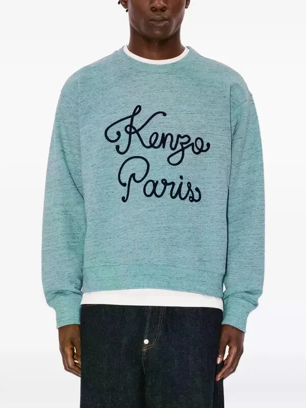 Kenzo Paris Chainstitch-embroidered Logo Sweatshirt