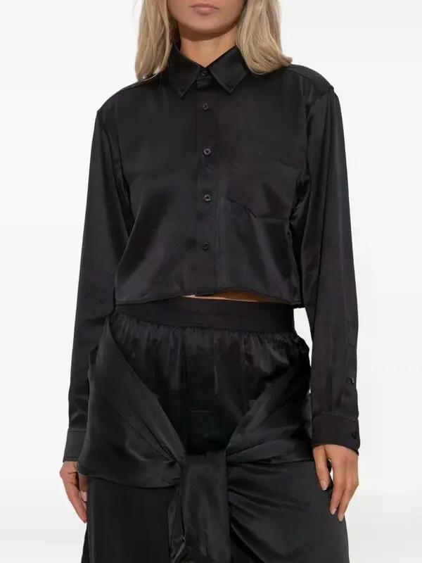 Alexander Wang Satin Effect Long Sleeve Shirt
