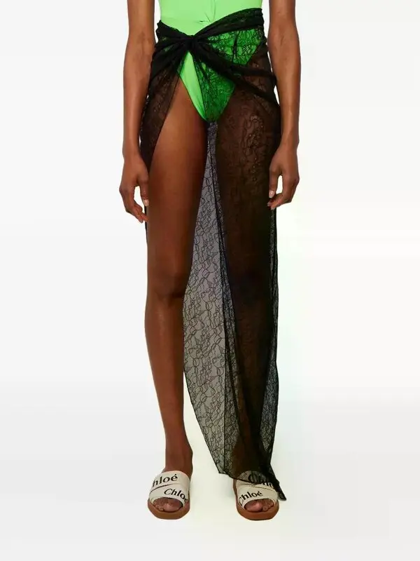 LAQUAN SMITH Lace Wrap Cover-up