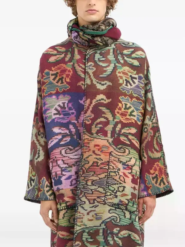 PIERRE-LOUIS MASCIA Geometric-pattern Wool Scarf