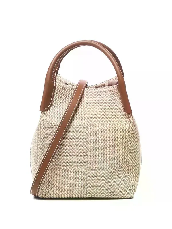 Loro Piana Woven Leather Trimmed Tote Bag - Neutrals