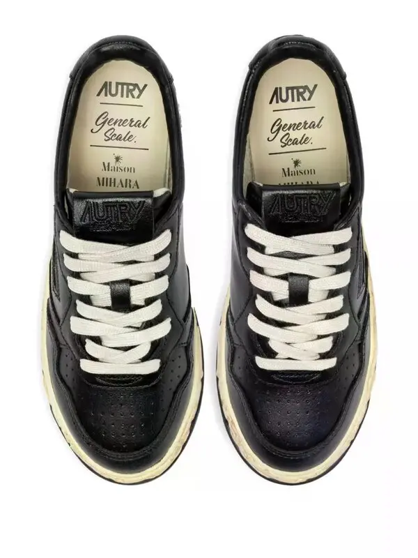 AUTRY X Maison Mihara Yasuhiro Medalist Low Leather Sneakers - Black
