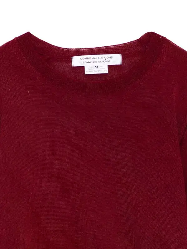 Comme Des Garçons Wool Crew-neck Sweater With Balloon Sleeves