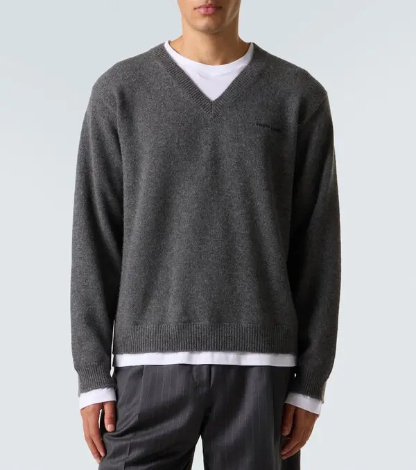 Miu Miu Layered Cashmere V-neck Sweater