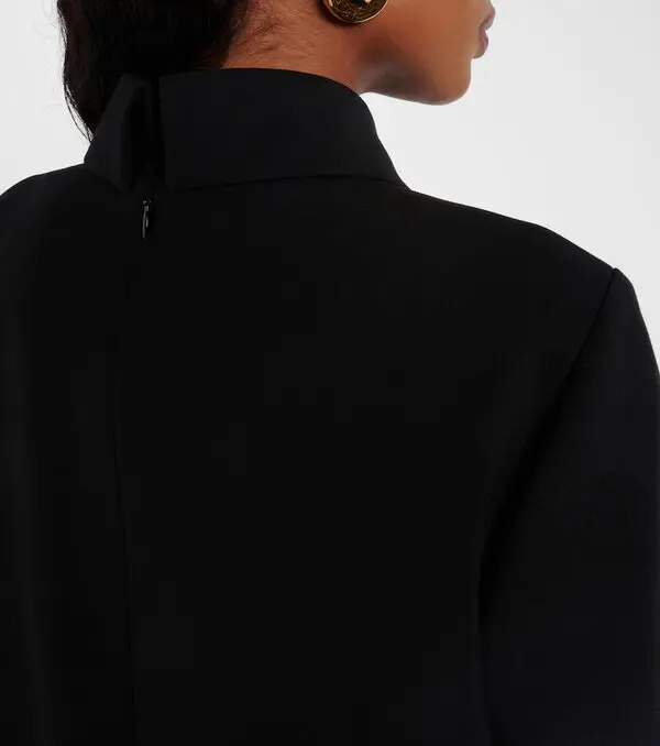Carolina Herrera Embellished Wool-blend Shift Dress