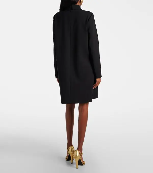 Carolina Herrera Embellished Wool-blend Shift Dress