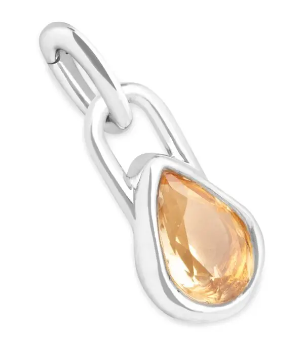 ASTRID & MIYU Rhodium-plated November Birthstone Charm - Silver