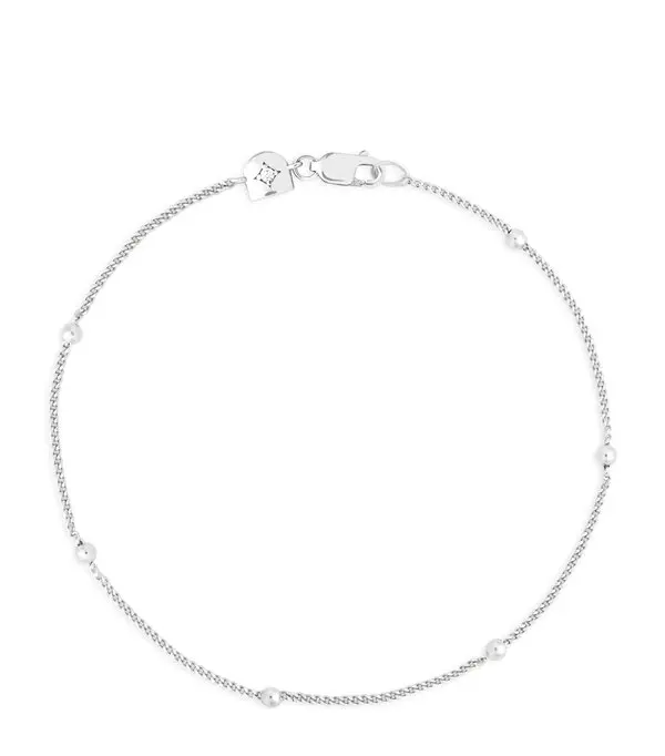 ASTRID & MIYU Sterling Beaded Chain Bracelet - Silver