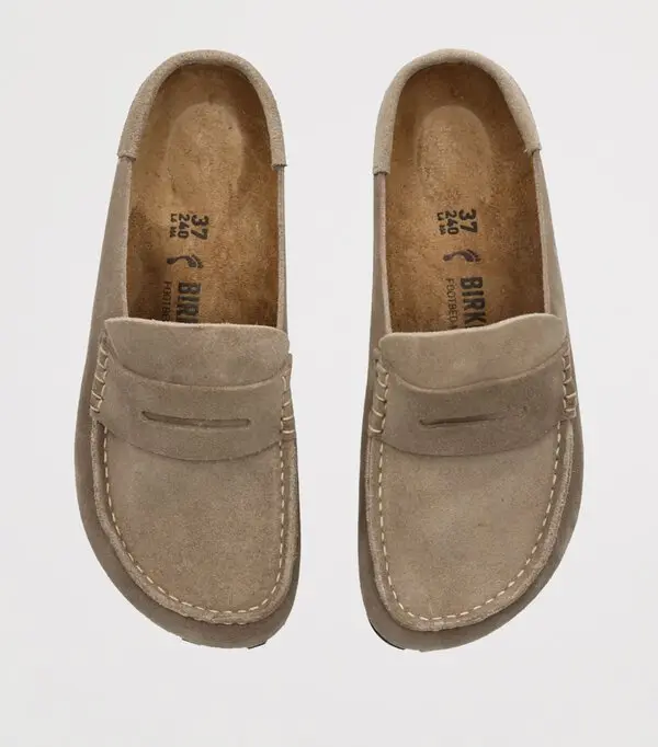 BIRKENSTOCK Suede Naples Wrapped Clogs - Brown