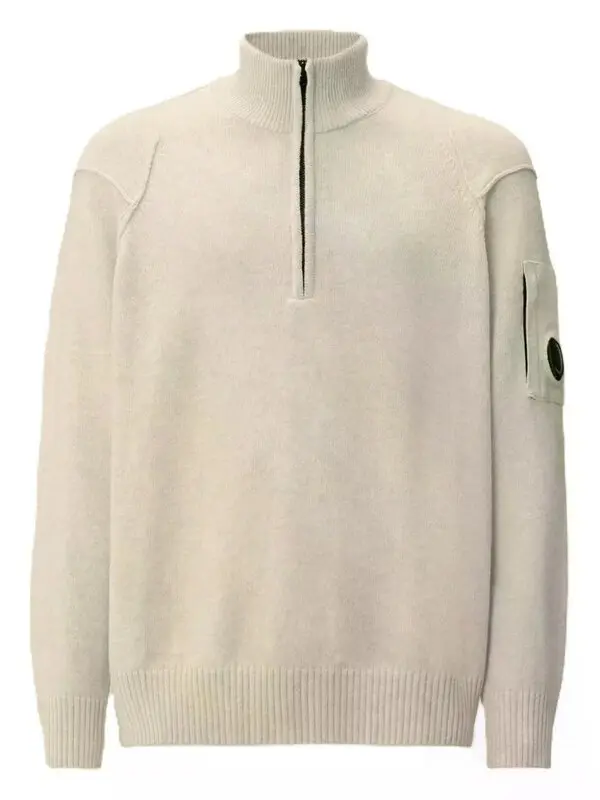 C.P. COMPANY Half-zip Sweater - Neutrals