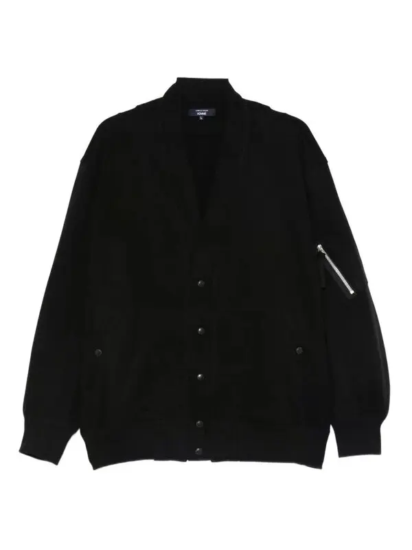 Comme Des Garçons Button-fastening Pocket Cardigan - Black
