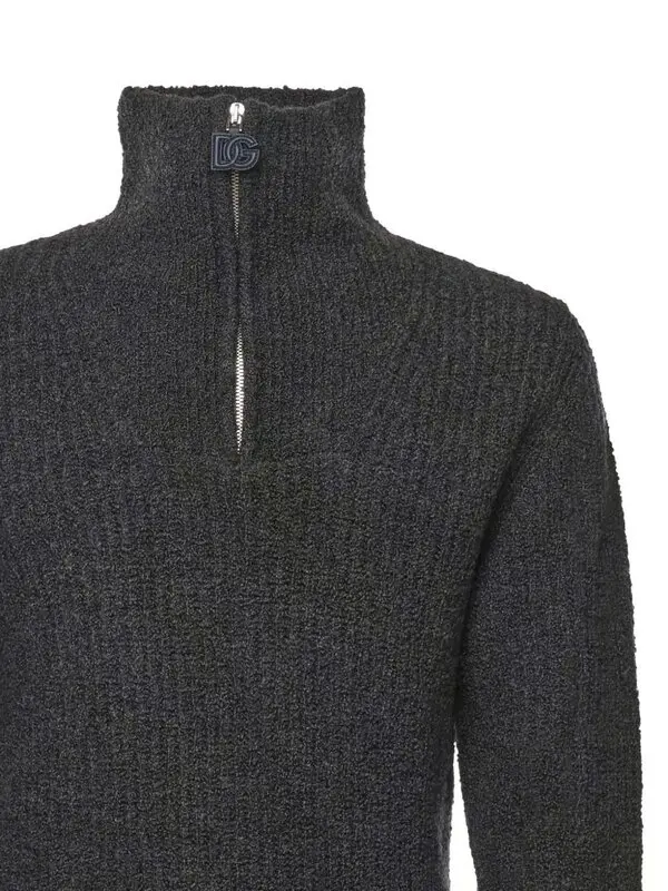 Dolce & Gabbana High Neck Zip-up Sweater